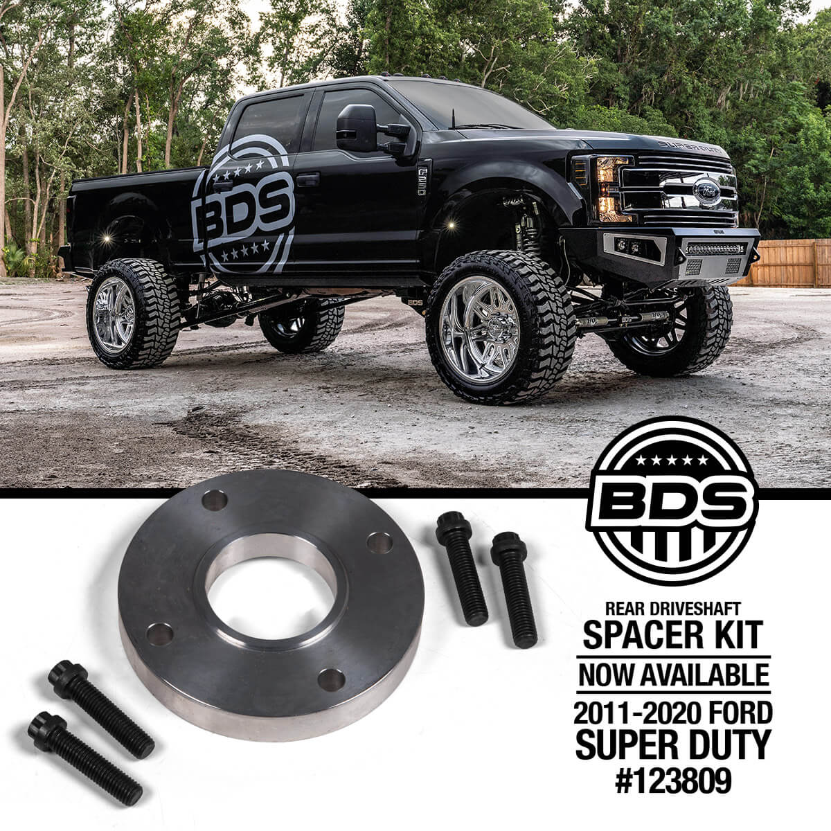 Rear Driveshaft Spacer Kit | 2011-2020 Ford Super Duty | NPA #356 | BDS ...