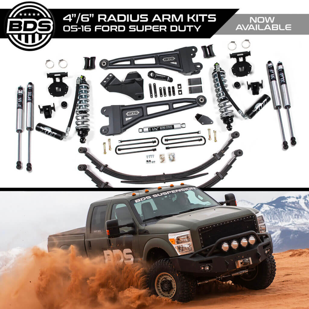 4" and 6" Radius Arm lift kits for the F250 / F350 Super Duty